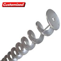 China Stainless Steel SS304/SS316L Spiral Screw Conveyor Blade - 200°C Temperature Rating, Custom Dimensions for sale