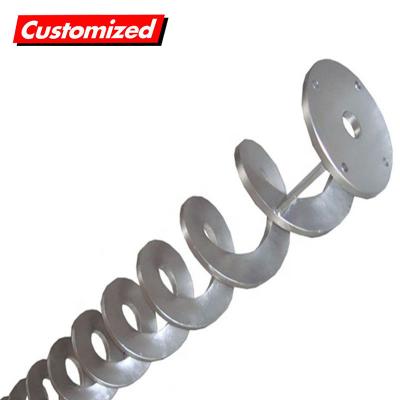 China Stainless Steel SS304/SS316L Spiral Screw Conveyor Blade - 200°C Temperature Rating, Custom Dimensions for sale