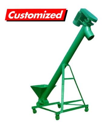 China Custom Stainless Steel Inclined Screw Conveyor 219-407mm Automatic Feeder for sale