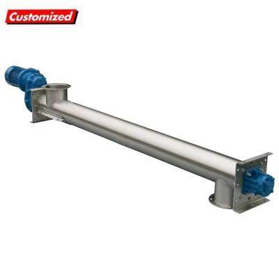 China Stainless Steel Screw Auger Conveyor 220V Custom Size High Efficiency Industrial for sale