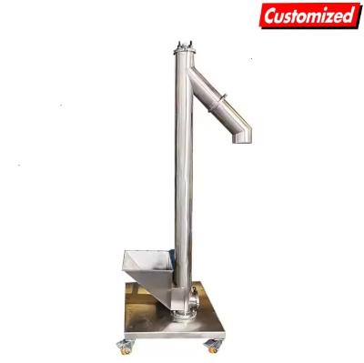 China Custom Stainless Steel Flexible Screw Auger Feeder Heat Resistant Powder Conveyor 40L 150L for sale