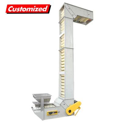 China Custom Stainless Steel Z Type Bucket Elevator Chain Conveyor 1-30m Length 5-13 m³/h Capacity for sale