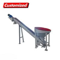 China Stainless Steel Heat Resistant Customizable Screw Auger Feeder Conveyor for Powder Transport 2 Motor for sale
