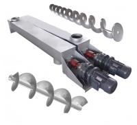 China Shaftless Spiral Stainless Steel Screw Auger Conveyor 304 1500 RPM Fully Enclosed Leak Proof for sale