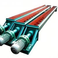 China Customizable Heat Resistant Screw Auger Conveyor 140mm Diameter 0.45kW Shaftless Spiral Conveyor for sale