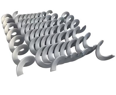 China Continuous Cold-Rolled Stainless Steel Shaftless Spiral Blade Conveyor 304/316 with Core Bearing Assembly for sale
