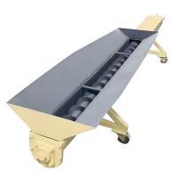 China Mobile Screw Conveyor with Hopper 0.4-22kW Fire-Resistant Carbon Steel for Crushed Plastic Sheets for sale