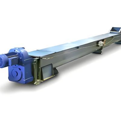 China Stainless Steel U-Shape Shaftless Spiral Conveyor 10m Length for Sludge and Dry Powder for sale