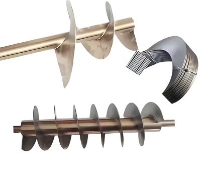 China 304 Stainless Steel Continuous Cold-Rolled Spiral Blade for Conveyor Systems Abrasion Resistant for sale