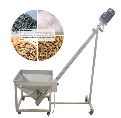 China Food Grade PE Hose Inclined Screw Feeder Conveyor Adjustable Angle 0-60 Degree Powder for sale