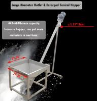 China Food Grade PE Hose Inclined Screw Feeder Conveyor Adjustable Angle 0-60 Degree Powder for sale