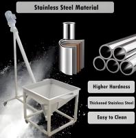 China Food Grade PE Hose Inclined Screw Feeder Conveyor Adjustable Angle 0-60 Degree Powder for sale