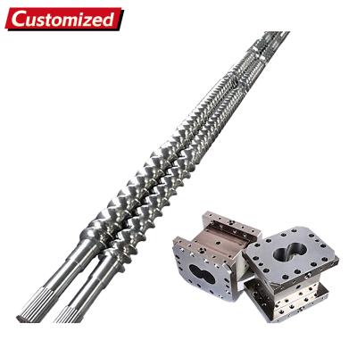 China Custom Twin Screw Barrel Extruder Φ30-Φ150 for Plastic Rubber Recycling High Hardness HRC58-68 for sale