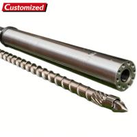 China Customized Single Screw and Barrel for Injection Molding Machine Diameter 30-150mm L/D 15-35 for sale
