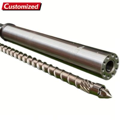 China Customized Single Screw and Barrel for Injection Molding Machine Diameter 30-150mm L/D 15-35 for sale