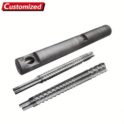 China Customized Parallel Twin Screw Barrel Φ30-150 for PE/PP Pelleting Extruder L/D 15-35 for sale