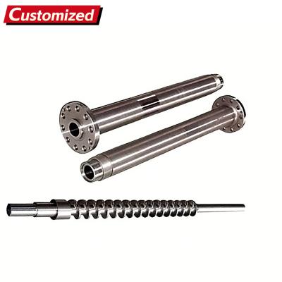 China Custom Bimetal Twin Screw Barrel 30-150mm for Injection Molding LDPE PVC Extruder for sale