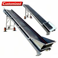 China 20ft Mobile Belt Conveyor System with 1.1KW Motor for Construction Waste and Bulk Materials for sale