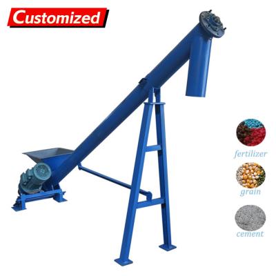 China Custom Automatic Cement Powder Inclined Auger Screw Conveyor Feeder 1500 RPM with 0-60° Installation Angle for sale