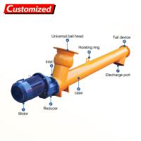 China Custom Stainless Steel Adjustable Speed Screw Conveyor Auger Feeder for Cement Fertilizer 1 Layer for sale