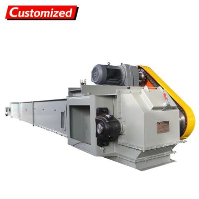 China Custom Chain Scraper Conveyor Machine with 220V/380V Voltage for Grains & Powders Transport - Adjustable Speed & 1 Year Warranty for sale