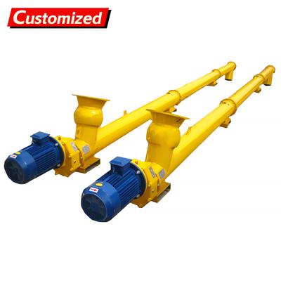 China Custom Cement Screw Feeder 7.5kw Motor 6m 9m Length for Concrete Batching Plants for sale