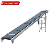 China Folding Industrial Inclined Belt Conveyor with Adjustable Speed and Heavy-Duty Casters for Material Handling for sale