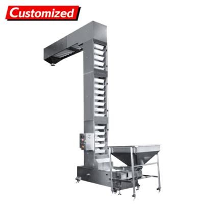 China Stainless Steel Z Type Bucket Elevator Conveyor 304 SUS Vertical Lifting Hoist 3-12 m³/Hour 1.5m Height for sale