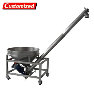 China Stainless Steel 304 Inclined Screw Conveyor 220V 380V 2kW for Bulk Material Handling for sale