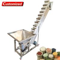 China Custom Stainless Steel Bucket Elevator 150L Hopper 17.2 Gal/Min 220V Granular Material Conveyor for sale