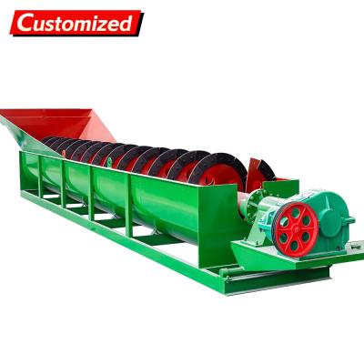 China Customized Stainless Steel Spiral Sand Washer 40-280 t/h Capacity with AC Motor for Gravel Processing for sale