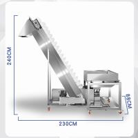 China Customizable Bucket Conveyor 150L Hopper 1.9m Height for Food Snack Factories for sale
