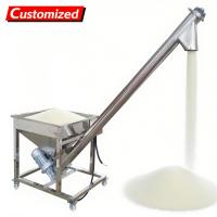 China Stainless Steel Automatic Screw Powder Feeder Machine 3m³/h 110V Vibrating Inclined Conveyor Hopper 4.5in Auger Loader for sale