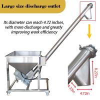 China Stainless Steel Vertical Spiral Conveyor 1100W 66.93in Hopper for Granule Transport for sale