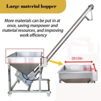 China Stainless Steel Vertical Spiral Conveyor 1100W 66.93in Hopper for Granule Transport for sale
