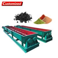 China Custom Dual-Shaft Screw Conveyor 200mm Pitch Carbon Steel for Wood Chips and Flour for sale