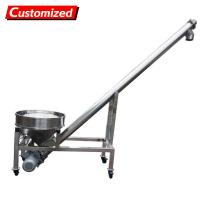 China Stainless Steel Screw Conveyor Feeder 3m³/h 1.1KW Inclined Circular Tube for Powder Granules for sale