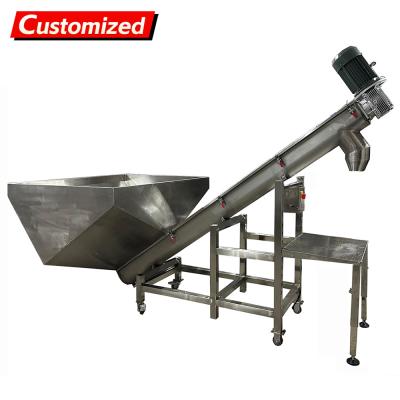 China Customizable Inclined Screw Conveyor Feeder 220V 380V Carbon Steel or SUS304 Stainless Steel for sale