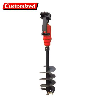China 8 Ton Hydraulic Auger Boring Machine for Excavators - 10m Drilling Depth Ground Screw Drill Attachment for sale