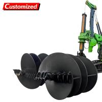 China Custom Auger Boring Machine Drill Bits 300mm to 1000mm Diameter with High Torque Bearings for Excavator Attachments for sale