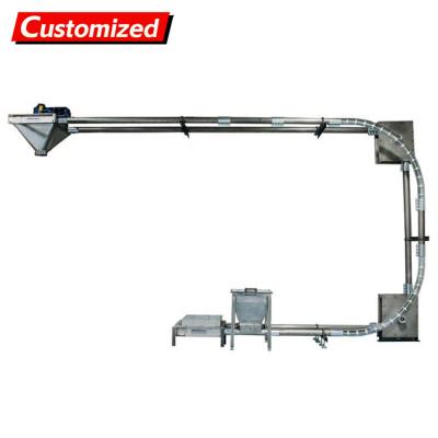 China Custom Stainless Steel Tube Chain Conveyor 100mm for Explosion-Proof Airtight Powder Transport for sale