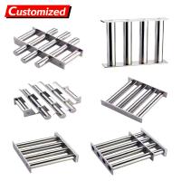 China Custom 12000 Gauss Neodymium Magnetic Grid Separator Stainless Steel Bar Rod Filter for Industrial Use for sale