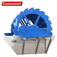 China Customized Spiral Sand Washing Machine 70-300TPH 30kW Bucket Wheel for River Stone Gravel for sale