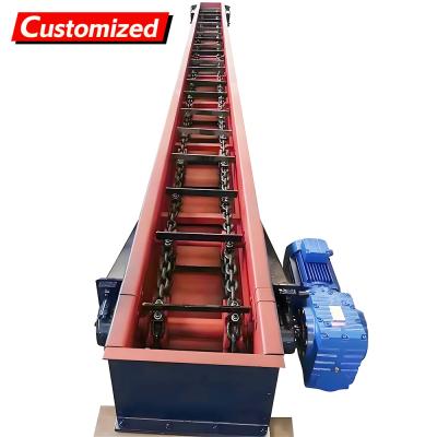 China Customizable Stainless Steel Chain Scraper Conveyor 60 Degree Incline for Grains Chemicals for sale