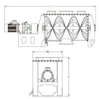 China Custom Stainless Steel Ribbon Mixer Blender 2-6 Min Mixing for Powders Granules Pastes for sale