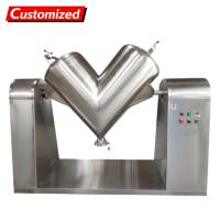 China Custom V-Type Mixer Stainless Steel Food Grade Blender 100L for Powder Granule Rapid Mixing for sale