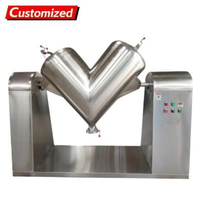 China Custom V-Type Mixer Stainless Steel Food Grade Blender 100L for Powder Granule Rapid Mixing for sale