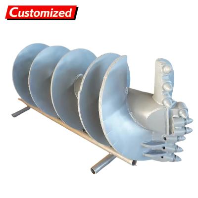 China Customized Single-Flute Straight Auger Bit 600-2000mm for Rotary Drilling Rig in Clay Gravel for sale