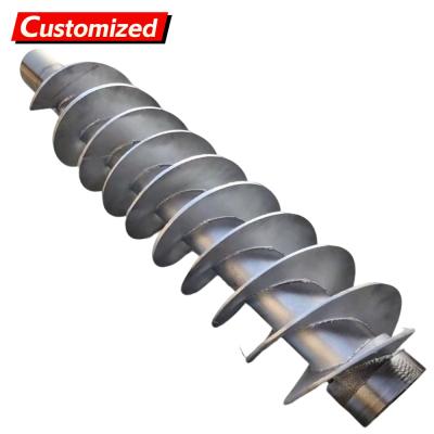 China Custom Stainless Steel Carbon Steel Screw Conveyor Blades Shaft Shaftless OD 35-800 mm ID 12-750 mm for sale