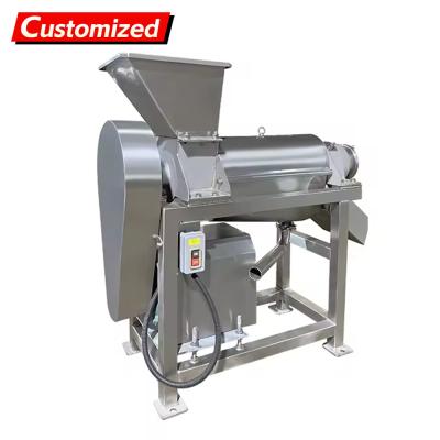 China Custom Commercial Stainless Steel Screw Juicer 380V 125kg for Fruit Vegetable Berry Nut Juice Extraction for sale